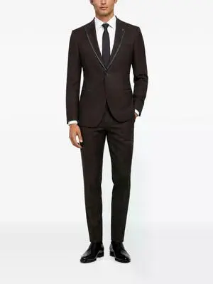 LUIGI BIANCHI MANTOVA Contrast-trim Notch-lapel Suit