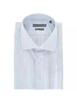 Corneliani Striped French-collar Shirt - Blue