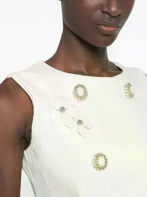 SELF-PORTRAIT Floral Appliqué Mini Dress