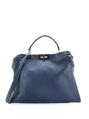 Fendi Peekaboo Bag Rigid Leather Large Satchel