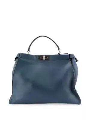 Fendi Peekaboo Bag Rigid Leather Large Satchel