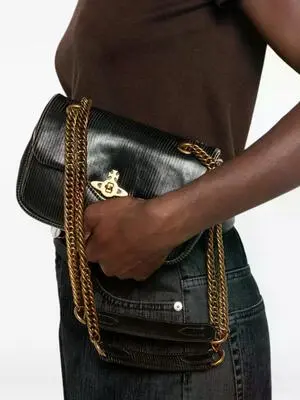 VIVIENNE WESTWOOD Orb-plaque Shoulder Bag - Black