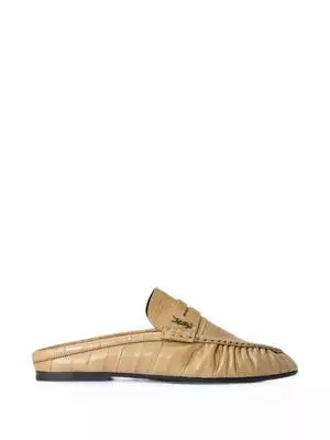Saint Laurent Le Loafer Mules In Hagfish