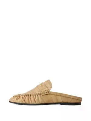 Saint Laurent Le Loafer Mules In Hagfish