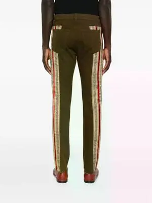 ROMEO GIGLI 1990s Striped-panel Trousers