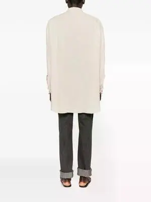 Gianfranco Ferre 1990s Embroidered Linen Shirt