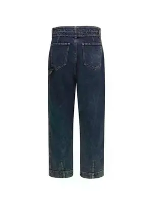 Giorgio Armani High-waisted Belted Jeans - Blue