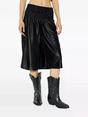 Adidas Logo Patch Satin-finish Wide-leg Shorts