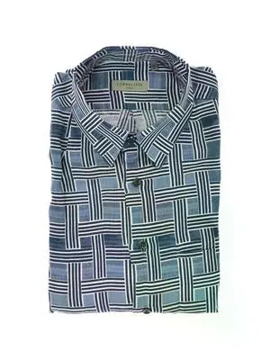 Corneliani Circle Basketweave-pattern Shirt