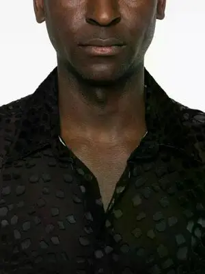 Giorgio Armani 2000s Patterned Long-sleeve Shirt