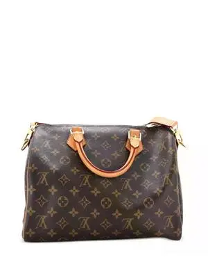LOUIS VUITTON Speedy Bandouliere Monogram Canvas Shoulder Bag - Brown