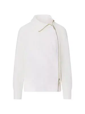 Liu Jo Wool Blend Asymmetrical Zip Sweater