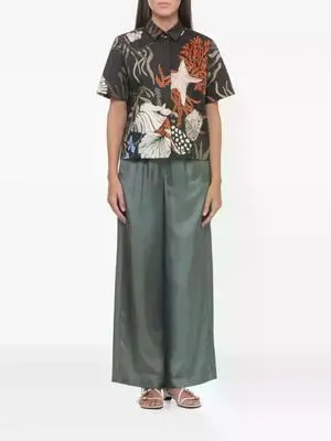 Marella Short-sleeve Printed Shirt - Black