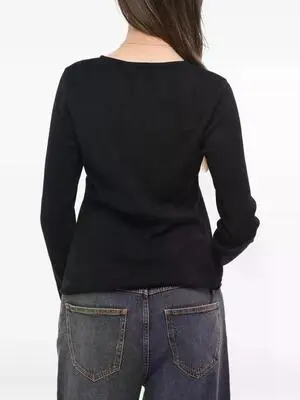 DUNST Ribbed-knit Long-sleeve Sweater
