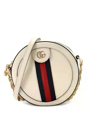 Gucci Gucci Ophidia Round Shoulder Bag Mini Crossbody Bag White