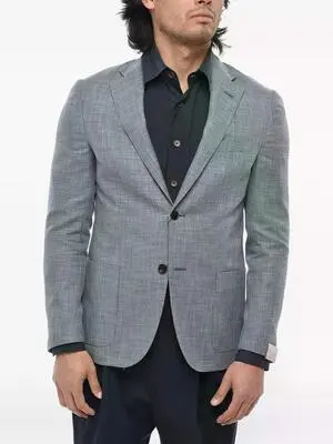 Corneliani Gate Houndstooth Blazer - Blue