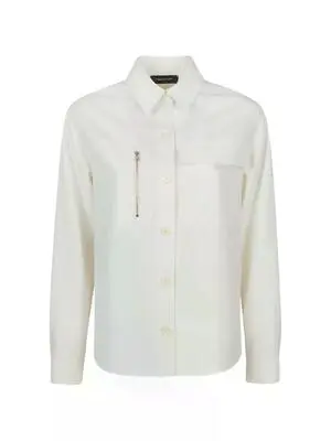 Fabiana Filippi Classic Collar Zip And Flap Pocket Shirt