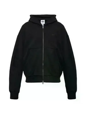 Adidas Premium Essentials Cropped Full-zip Hoodie