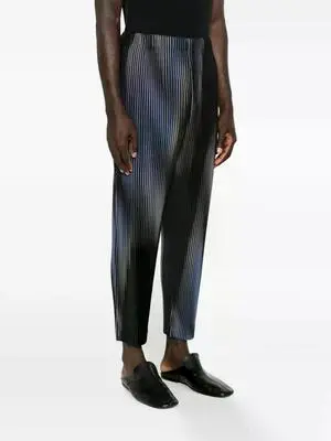 Issey Miyake Plissé Effect Printed Trousers