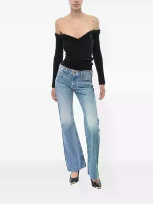 MOTHER Snacks Low-rise Bootcut Jeans - Blue