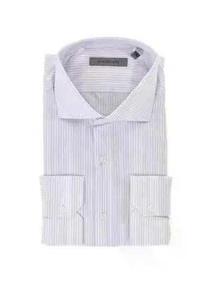Corneliani Striped Cotton Shirt - Purple