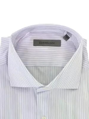 Corneliani Striped Cotton Shirt - Purple