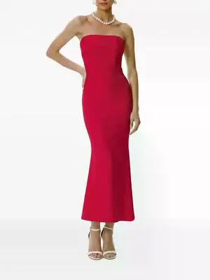 FRAMBOISE Asma Strapless Maxi Dress - Red