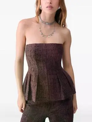Liu Jo Animalier-jacquard Top - Brown
