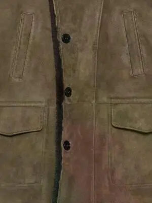 MANZONI 24 Shearling-collar Button-up Coat