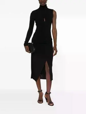 Pinko Cadillac Asymmetric Cut-out Midi Dress