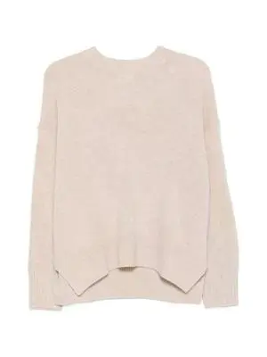 ALLUDE Ribbed-knit Crew Neck Sweater