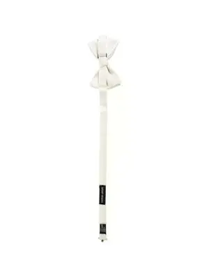 Giorgio Armani Ribbed Knit Bow Tie - White