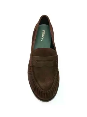 VINNY'S Suede Penny Loafers