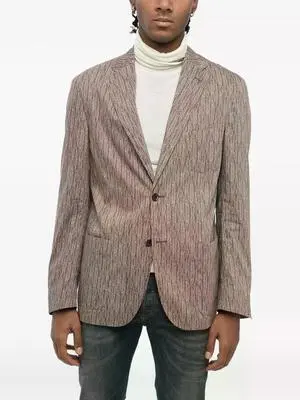 Corneliani Single-breasted Patch-pocket Blazer - Brown