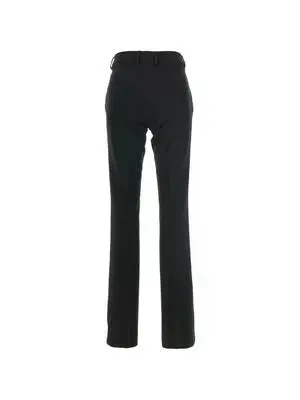 PT TORINO Pressed-crease Belt-loop Trousers - Black