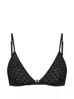 Karl Lagerfeld Autograph Mesh Triangle Bra - Black
