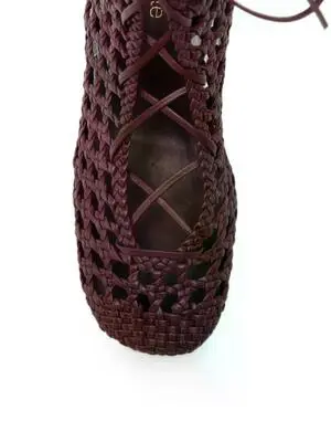 FORTE_FORTE Woven Lace-up Ankle Boots