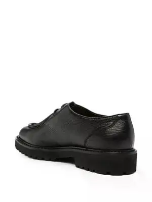 DOUCAL'S Grained Leather Derby Shoes - Black