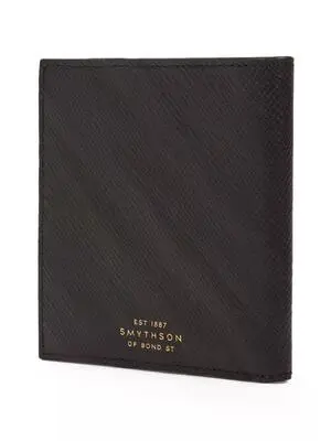 Smythson Panama Cross-grain Wallet - Black