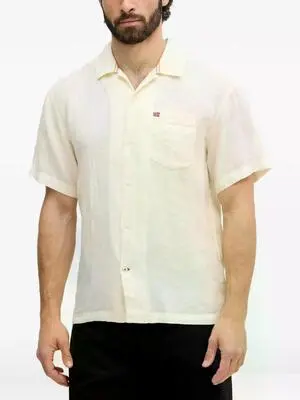 NAPAPIJRI Short-sleeve Logo-patch Shirt - Neutrals