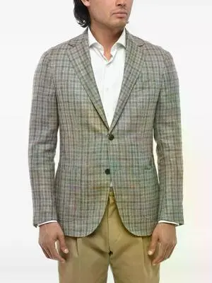 Corneliani Gate Gingham-pattern Blazer - Neutrals