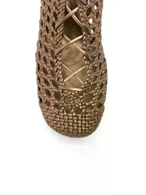 FORTE_FORTE Woven Lace-up Ankle Boots