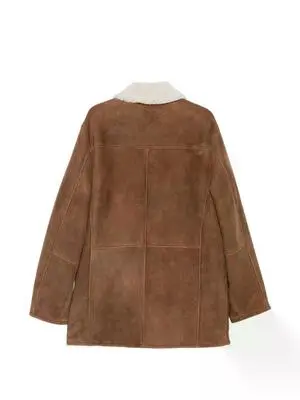 MANZONI 24 Shearling-collar Suede Coat