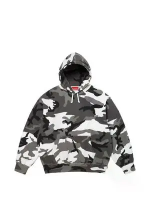 Supreme Camouflage Pattern Logo Appliqué Hoodie