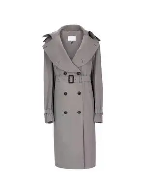 MAISON MARGIELA Double-breasted Belted Trench Coat - Grey