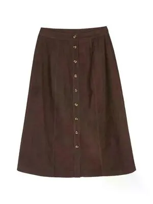 Chinti & Parker Midi Button-down A-line Skirt