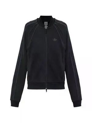 Adidas Logo-print Zip-up Sweater - Black