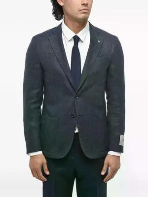 Corneliani Single-breasted Patch-pocket Blazer - Blue