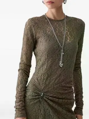 Liu Jo Lace Mini Dress With Jewel Embellishments