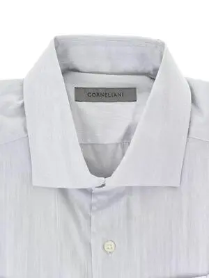 Corneliani Striped Spread-collar Shirt - White